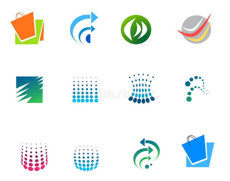 Logoer vektor illustrationer. Illustration av företag - 10209478