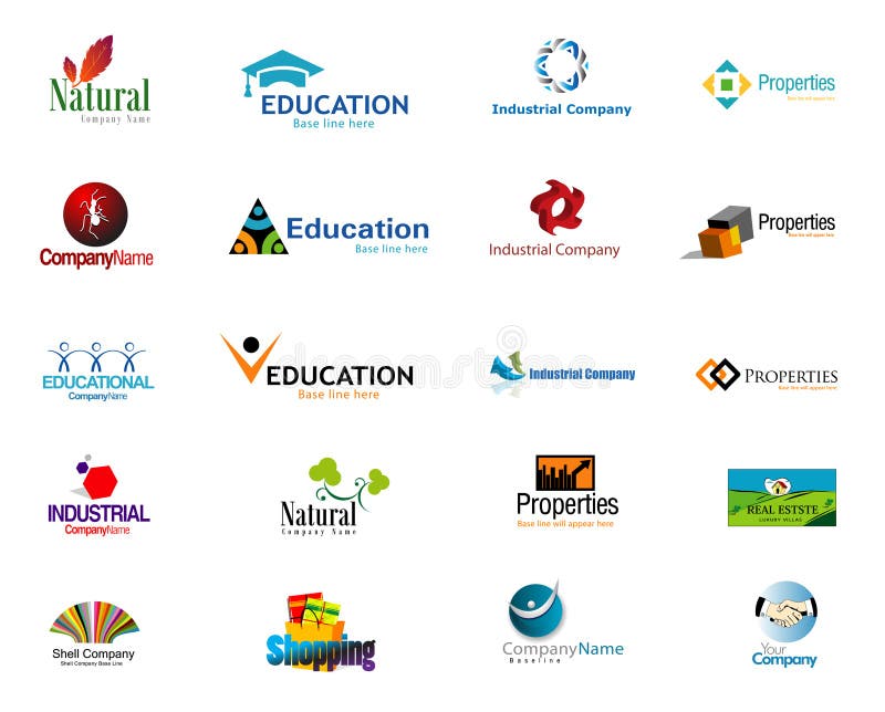 Logoer stock illustrationer. Illustration av tillverkning - 10682862