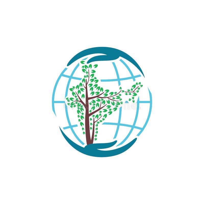 World and India Saving Two Hands with Tree Stock Vector - Illustration ...