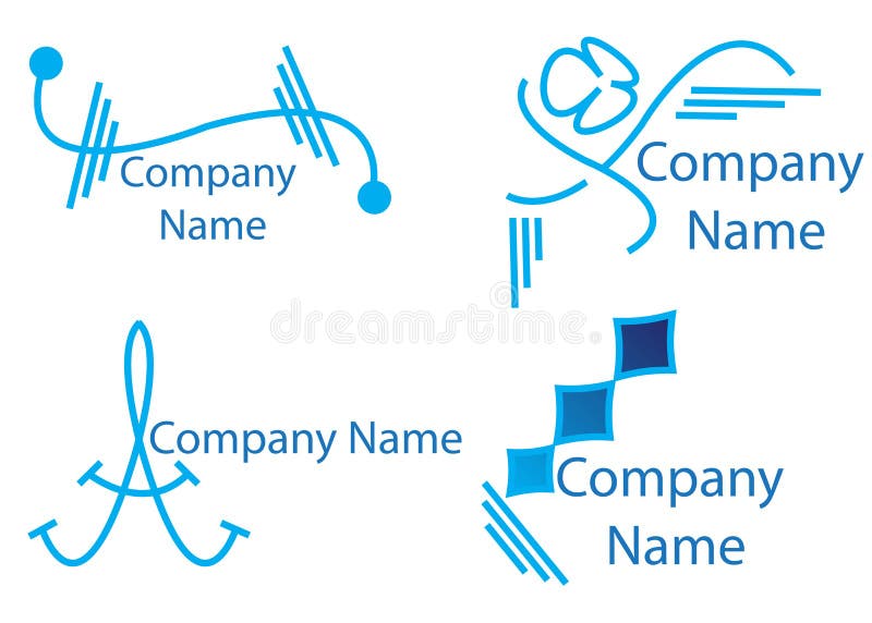 Logos Collection stock vector. Illustration of curl, branch - 55072022
