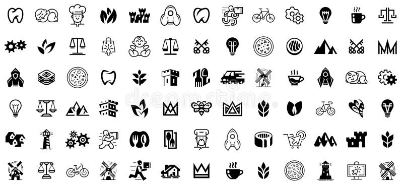 Logos collection stock vector. Illustration of blue - 191844120