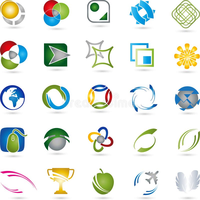 Logos Collection, Service, Multimedia Stock Vector - Illustration of ...