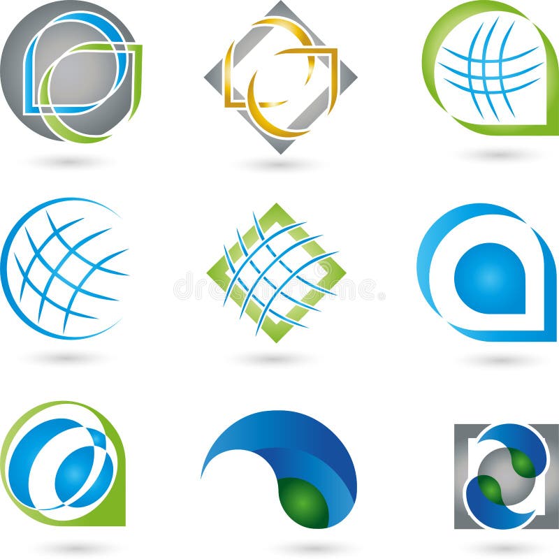 Logos, Collection, Services, it Stock Vector - Illustration of database ...