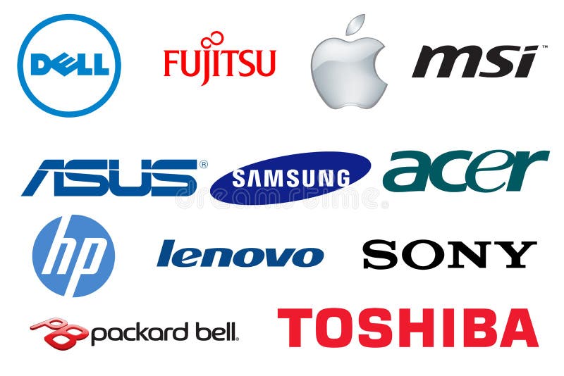Logos D'ordinateurs Portables De Marque Photo stock éditorial ...