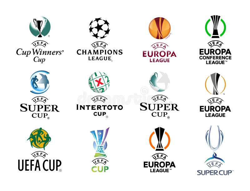 Logos de compétition uefa photo éditorial. Illustration du dessins ...