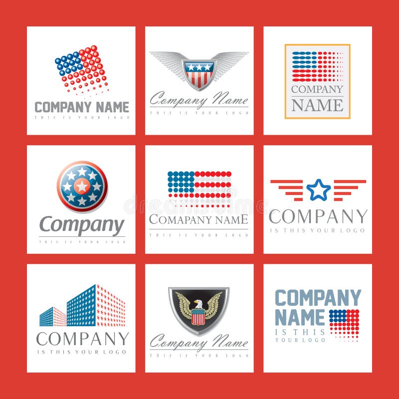 Ensemble De Logos De Compagnie De Construction Illustration de Vecteur ...