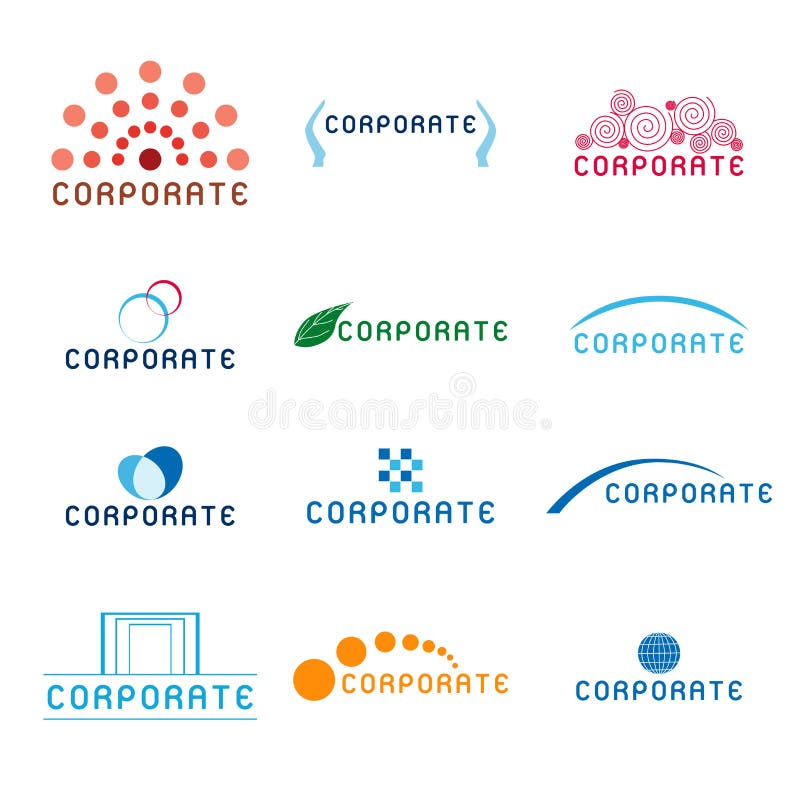 Logos de corporation illustration de vecteur. Illustration du dessin ...