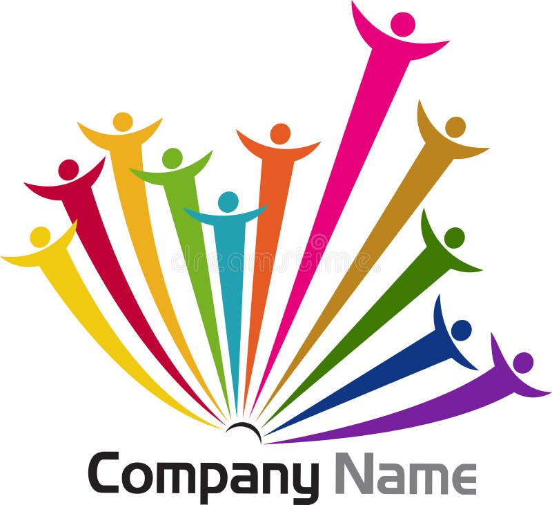 Logos de travail d'équipe illustration de vecteur. Illustration du ...