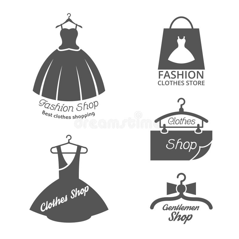 Logos De Vecteur De Boutique De Mode, Ensemble De Labels Illustration ...
