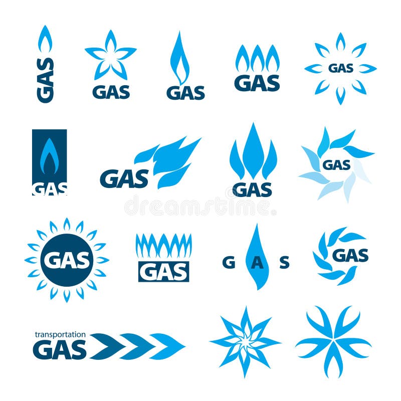 Logos De Vecteur Du Gaz Naturel Illustration de Vecteur - Illustration ...