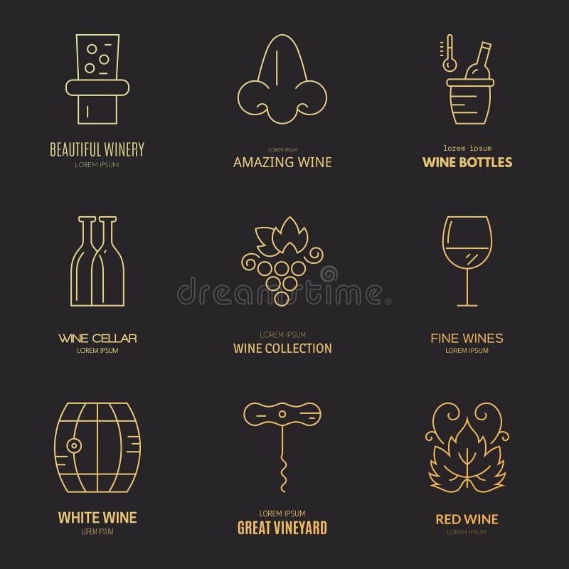 Logos de vin illustration de vecteur. Illustration du normal - 58531711