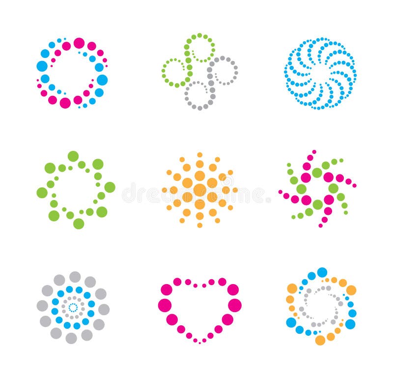 Logos ed icone dei cerchi illustrazione di stock. Illustrazione di ...