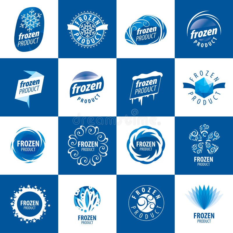 Logos for frozen products stock vector. Illustration of backgrounds ...