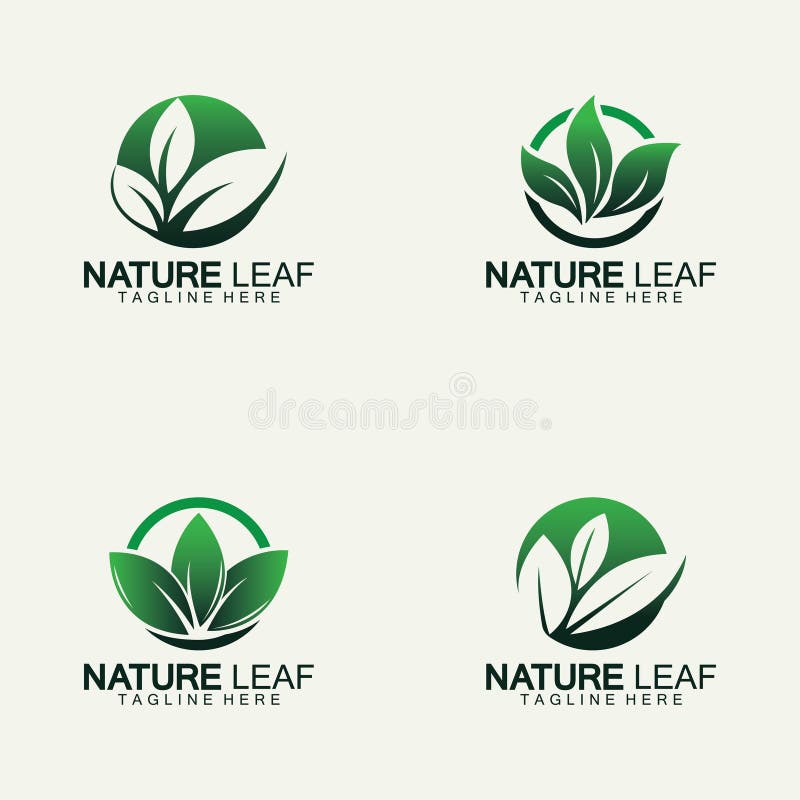 Logos of Green Leaf Ecology Nature Element Vector Icon Stock Vector ...