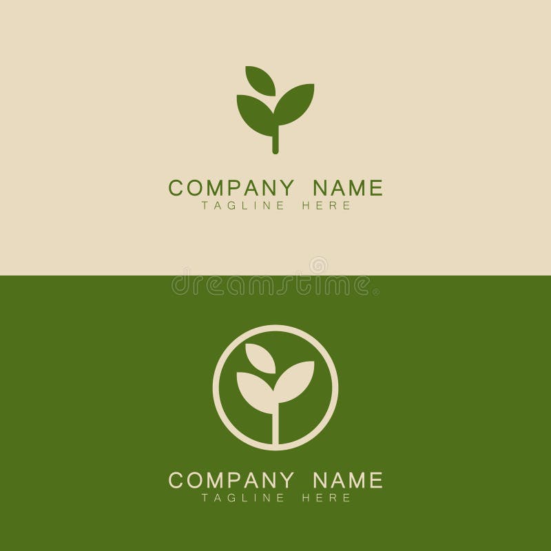 Logos of Green Tree Leaf Ecology Nature Element Vector Stock Illustration - Illustration of line ...