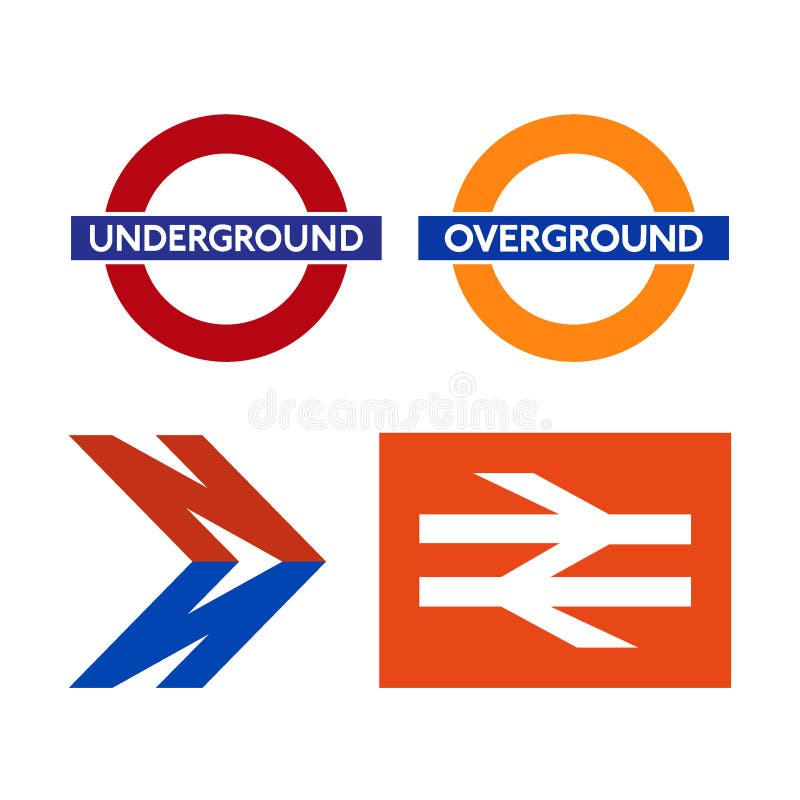 Logos of the London Transport System Editorial Image - Illustration of ...