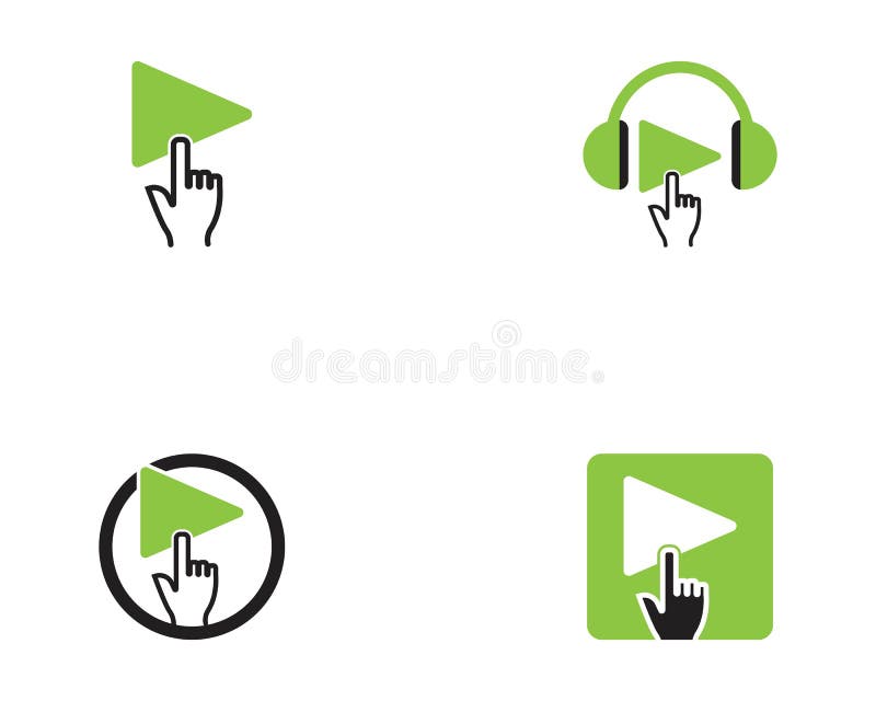 Logos of music play icon stock vector. Illustration of symbol - 132212667