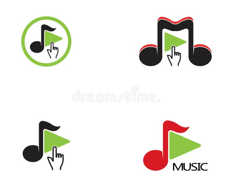 Logos of music play icon stock vector. Illustration of sign - 132212705