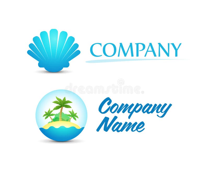 Logos Per Il Viaggio E La Vacanza Illustrazione Vettoriale ...