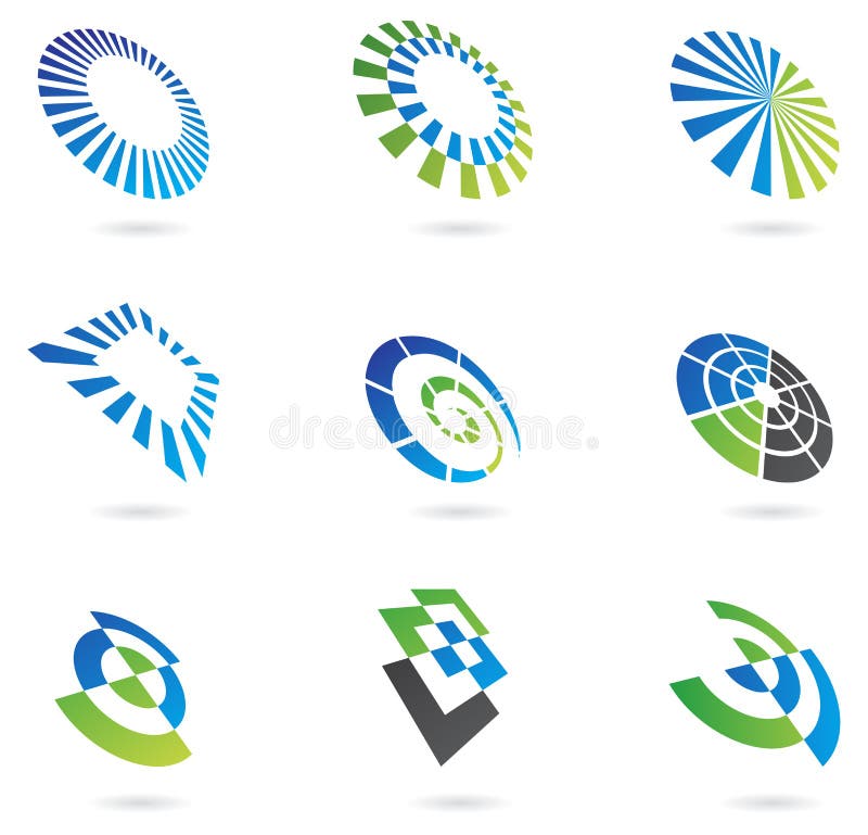 Logos in perspective stock vector. Illustration of geometry - 6200981