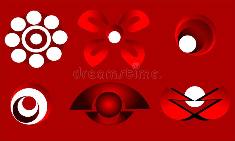 Logos rouges illustration stock. Illustration of logos - 138353749