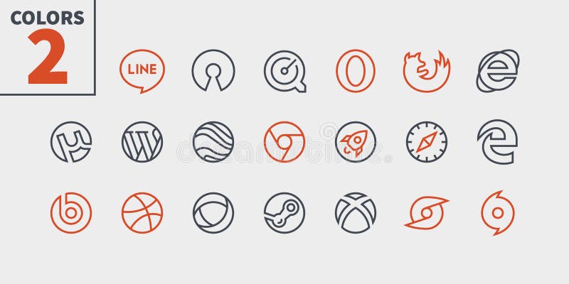 Logos UI Pixel Perfect Well-crafted Vector Thin Line Icons 48x48 Ready ...