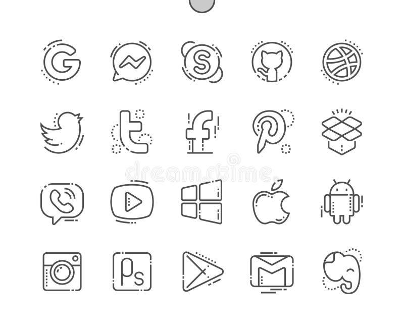 Vector Android App Outline Icon Stock Illustrations 887 Vector