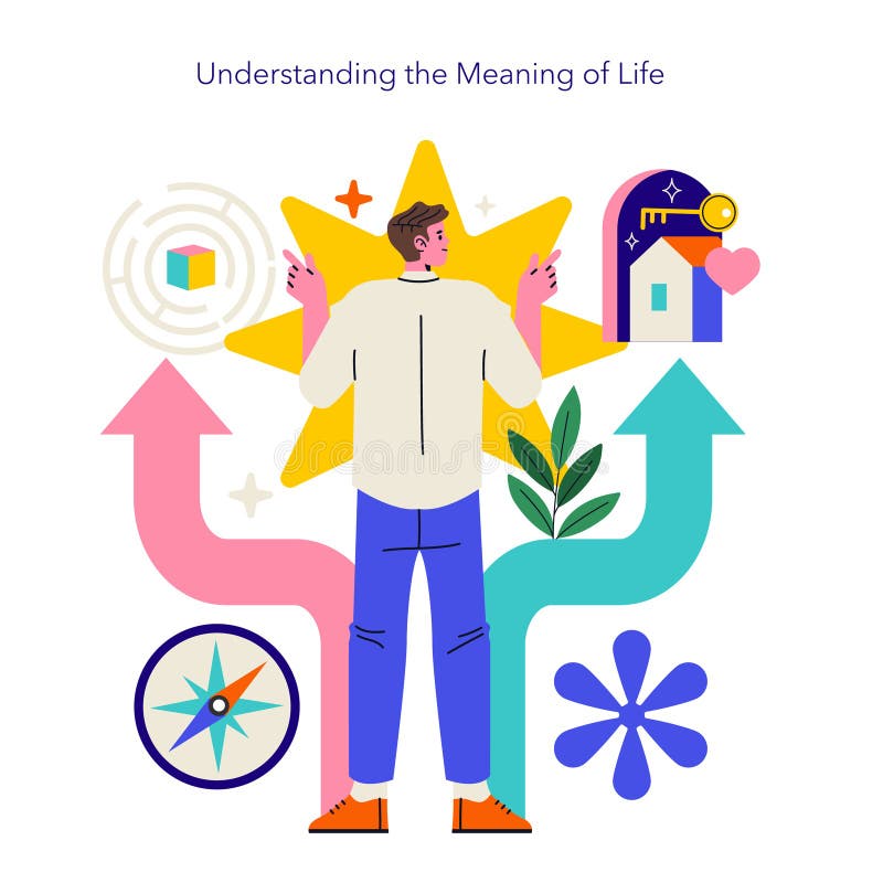 Logotherapy. Flat Vector Illustration Stock Vector - Illustration of ...