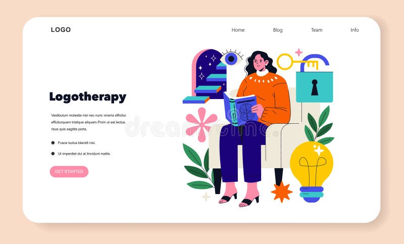 Logotherapy. Flat Vector Illustration Stock Vector - Illustration of ...