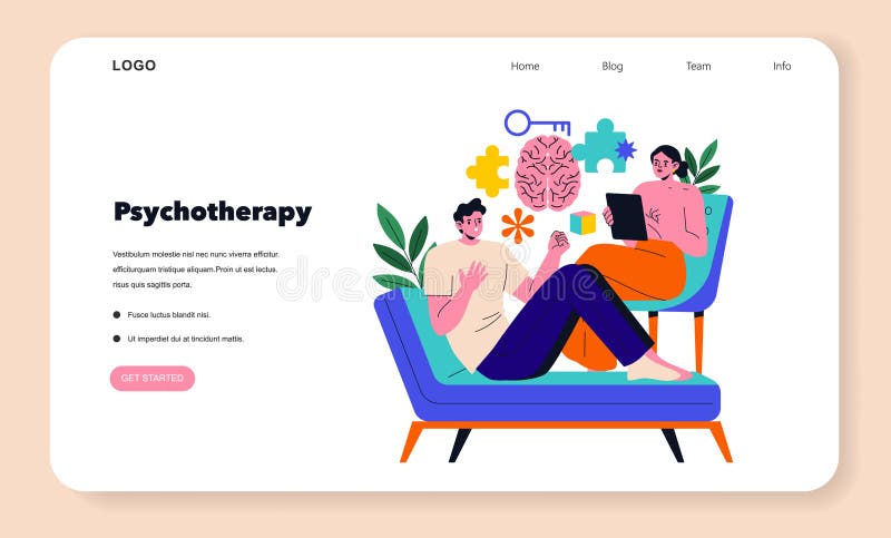 Logotherapy. Flat Vector Illustration Stock Vector - Illustration of ...