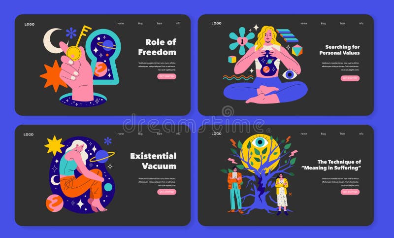 Logotherapy. Flat Vector Illustration Stock Illustration - Illustration ...