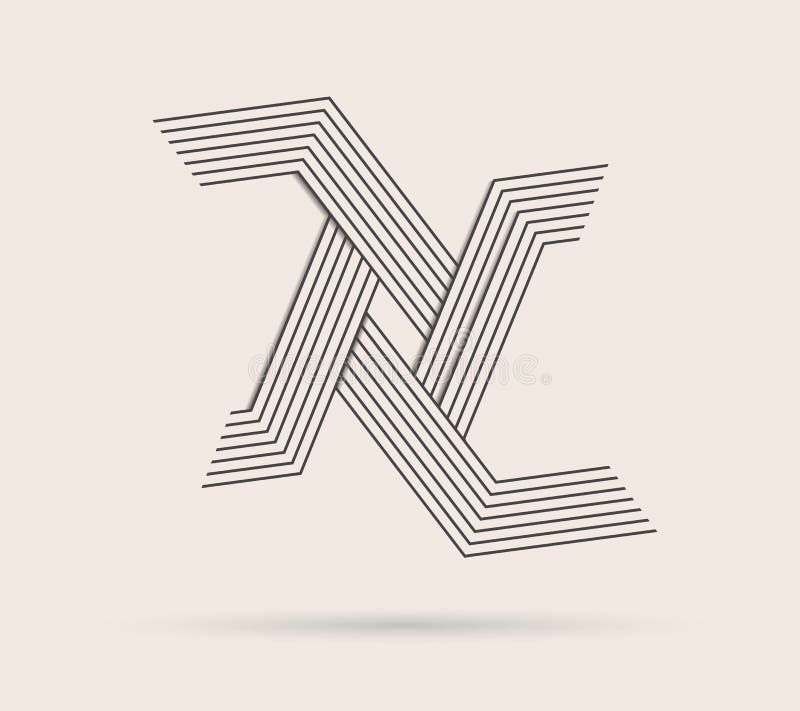 Logotipo Abstracto Hecho Con Las Líneas Stock de ilustración ...