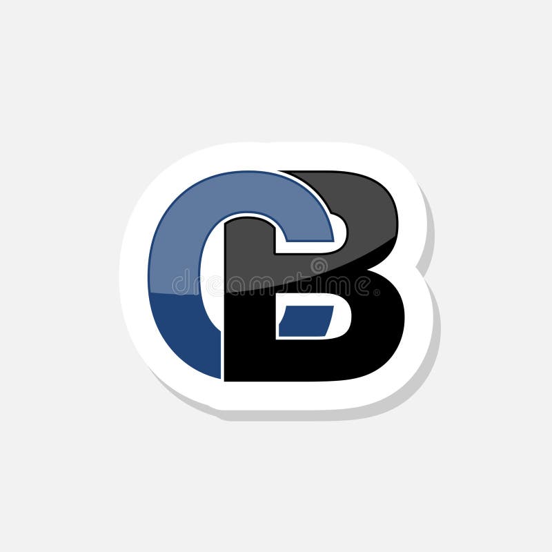 Logotipo Adhesivo Letra CB, Letra Conceptual C Y Letra B Ilustración ...