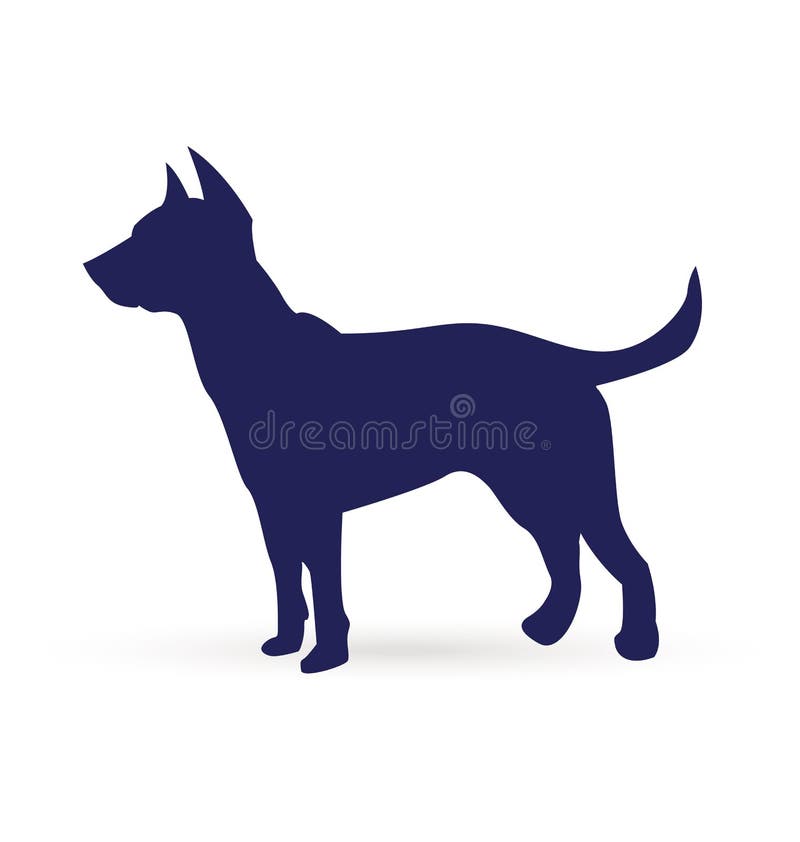 Logotipo Azul Del Vector Del Icono De La Silueta Del Perro Ilustración ...