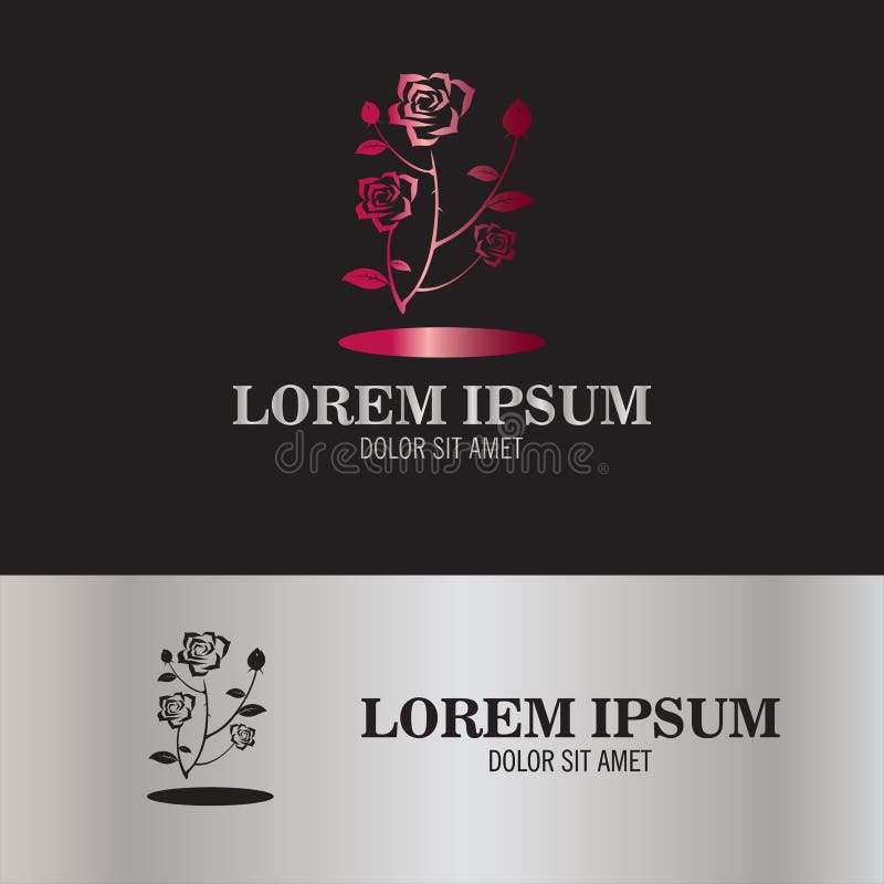 Logotipo Color De Rosa De La Belleza Ilustración del Vector ...