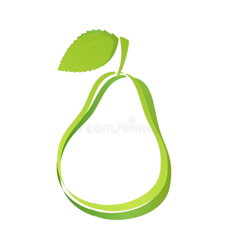 Logotipo Com a Silhueta Da Pera Ilustração do Vetor - Ilustração de ...