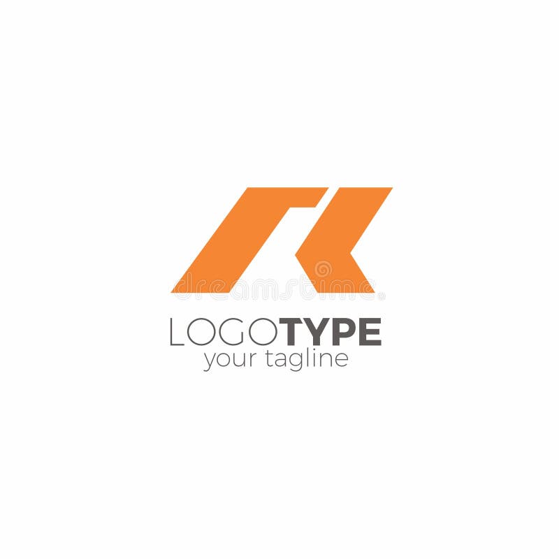 Logotipo Con Color Naranja. Logotipo De Letra R Ilustración del Vector ...