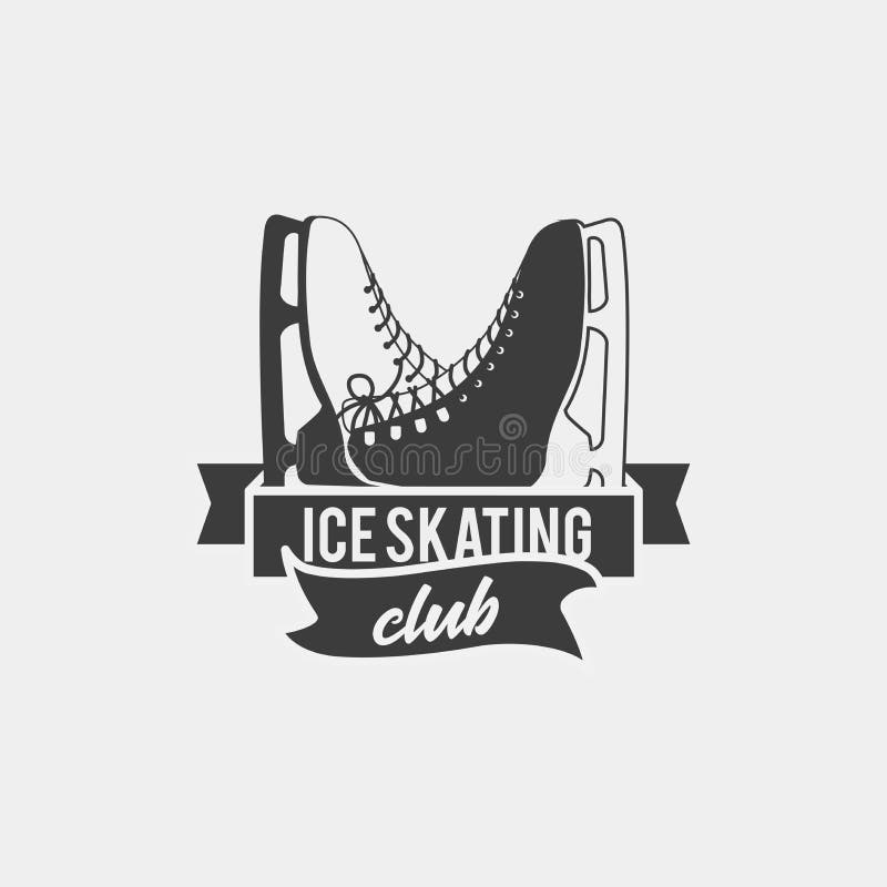 Logotipo Con Un Par De Patines De Hielo Ilustración del Vector ...