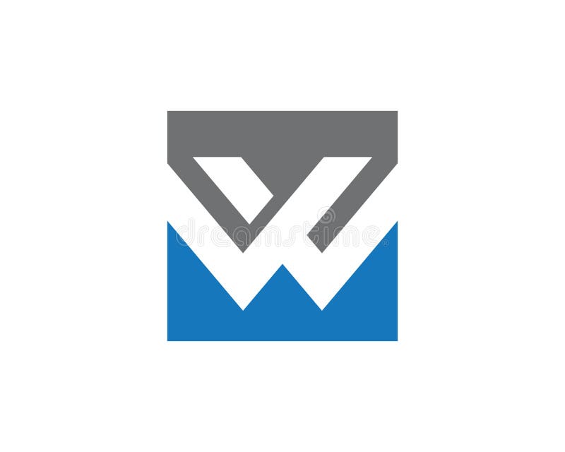 Logotipo Corporativo Del Vector Del Negocio De La Letra De W Stock De