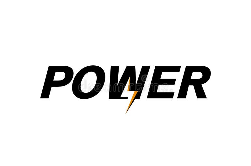 Logotipo Creativo Del Símbolo Del Texto Del Poder De La Letra ...