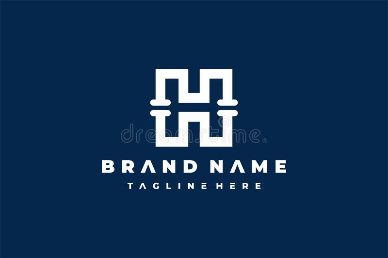 Logotipo da barra h ilustração do vetor. Ilustração de letra - 291520957