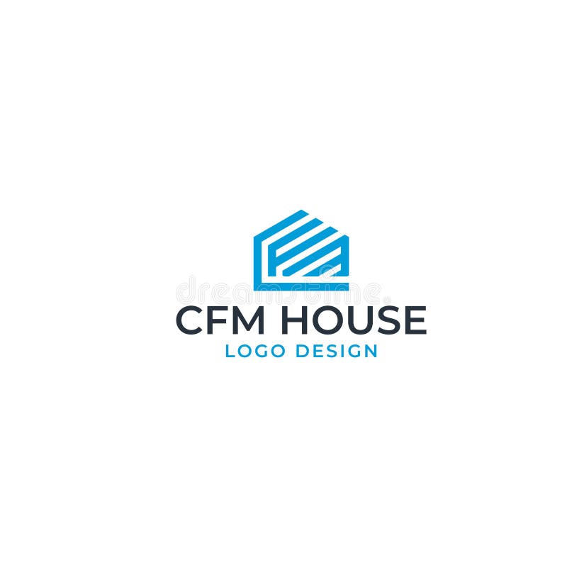 Logotipo da casa da cfm ilustração do vetor. Ilustração de simples ...