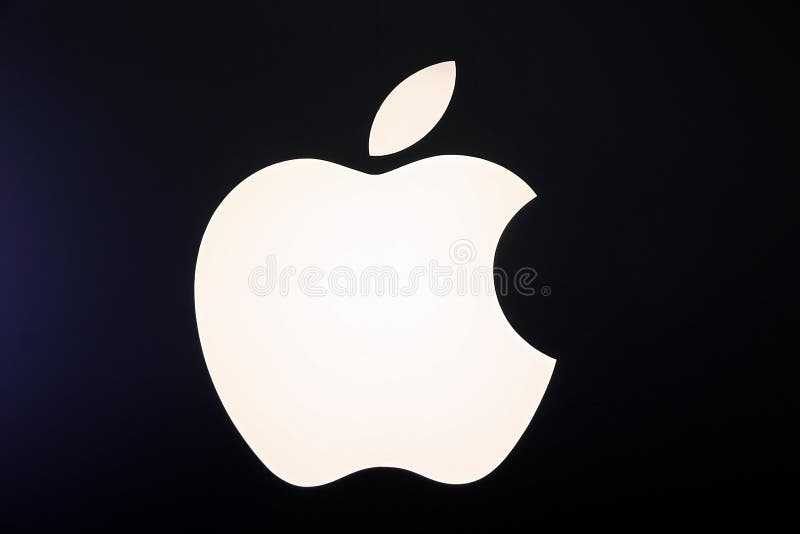 Logotipo De Apple En El Color Blanco Imagen editorial - Imagen de ...