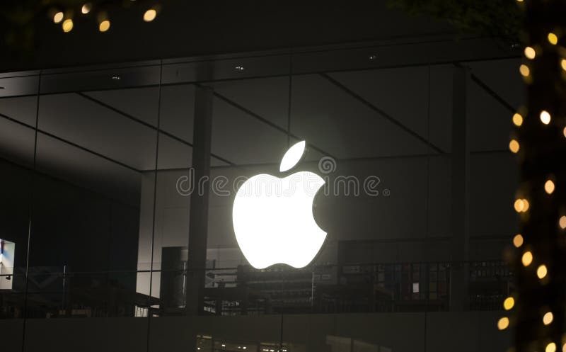 Logotipo de Apple Store fotografía editorial. Imagen de emblema - 70170102