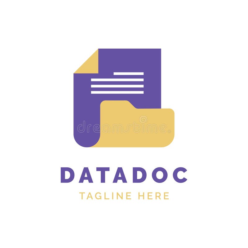 Logotipo De Archivo De Documento De Datos Ilustración del Vector ...
