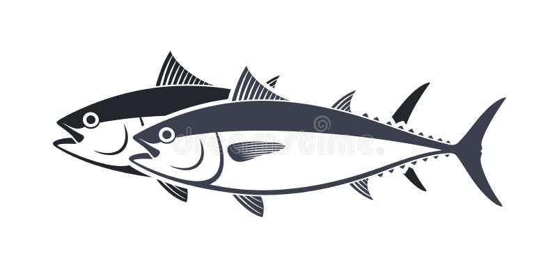 Logotipo De Atún. Atún Aislado Sobre Fondo Blanco Ilustración del ...