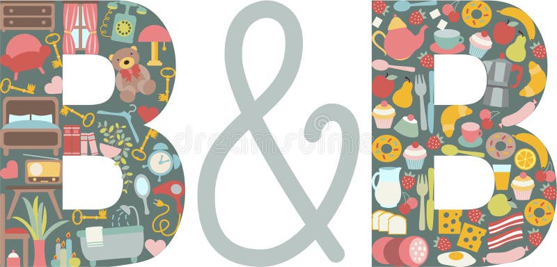 Logotipo de B&B ilustração do vetor. Ilustração de letras - 56777107