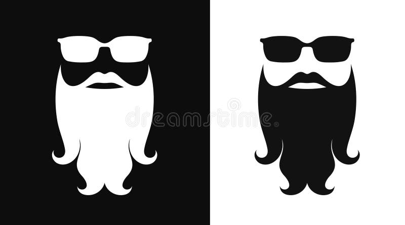 Logotipo De Barba. Barba Aislada Con Fondo Blanco Ilustración del ...