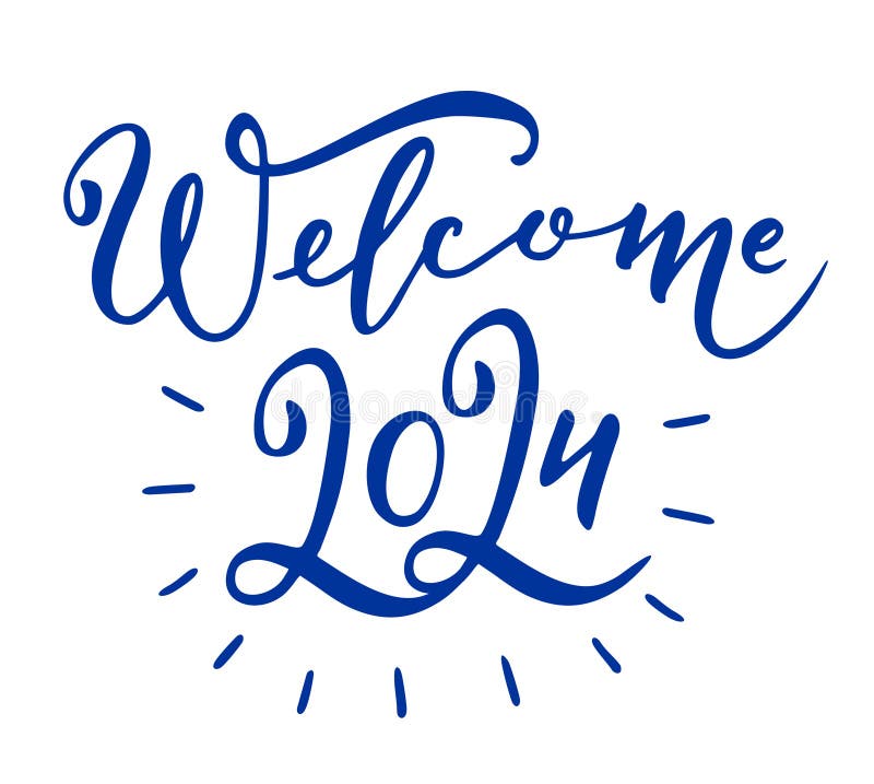 Logotipo De Bienvenida 2024. Vector Ilustración del Vector ...