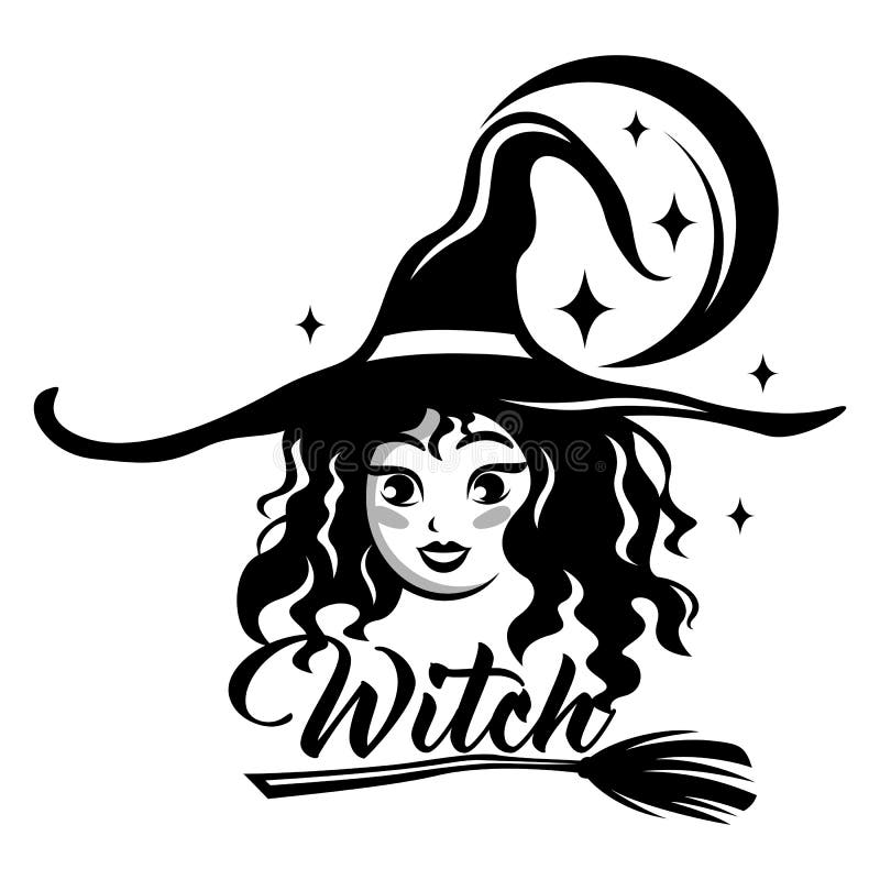 Logotipo De Bruja Creativa Moderna. Halloween. Ilustración del Vector ...